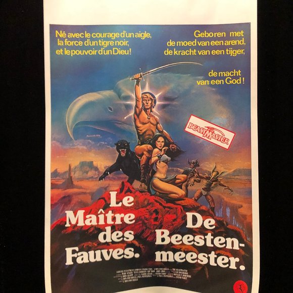 Art | The Beastmaster 1982 Belgian Movie Poster Marc Singer Tanya ...